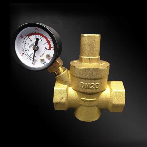 Regulador de presión de agua de latón DN32 de 1 2 con manómetro