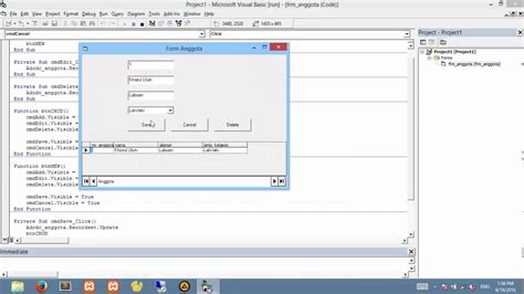 visual basic simple crud with adodc and datagrid ms access youtube