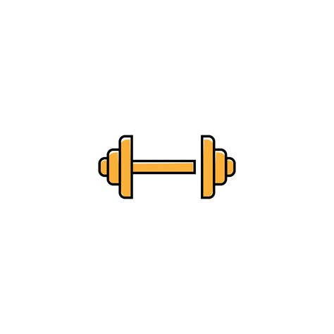Fitness Gym Logo Design Template Barbell And Dumbbell Icon Vector Art