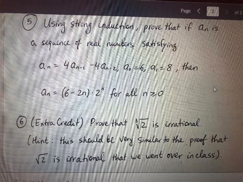 solved 5 using strong induction prove that if an is a