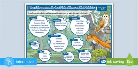 Living Things And Their Habitats KS2 Planning Map Twinkl
