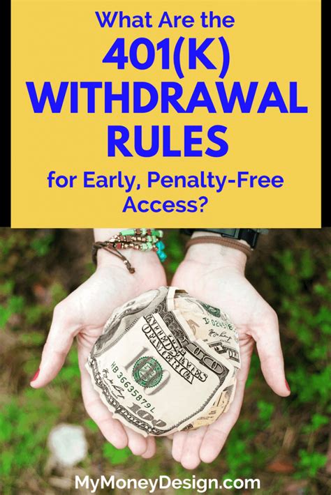 401 K Withdrawal Rules Early No Penalty Options