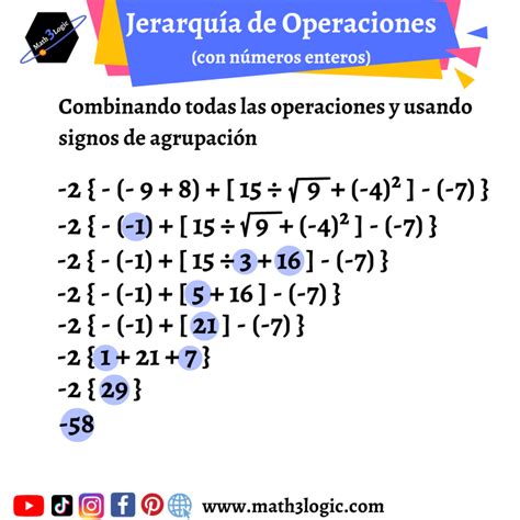 Jerarqu A De Operaciones Con N Meros Enteros N Meros Con Signo