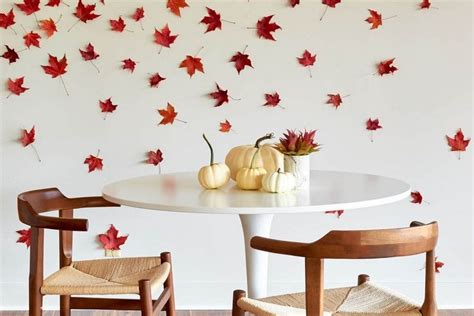 Déco feuille d automne pour créer des murs tendance
