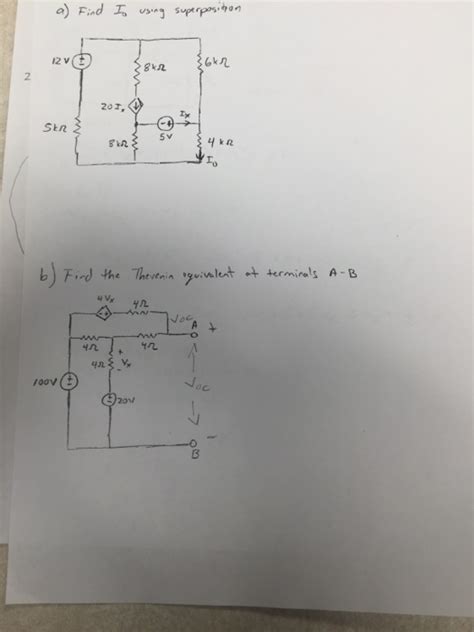 Solved Find I O Using Superposition Find The Thevenin Chegg