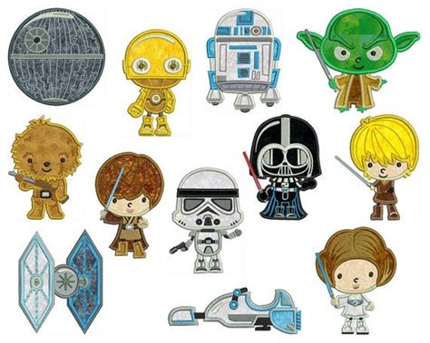 STARWARS Machine Applique Embroidery Patterns Instant Digital
