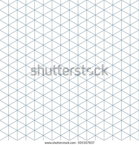 Isometric Grid Template Seamless Pattern Isolated Vector Illustration