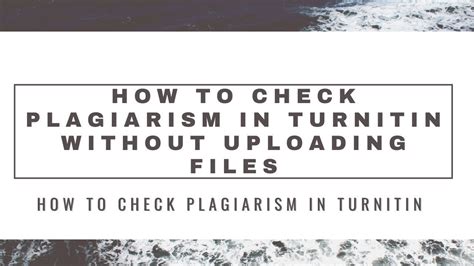How To Check Plagiarism In Turnitin How To Check Plagiarism In