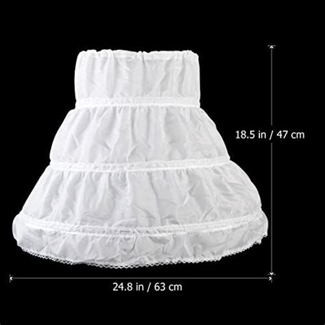 WINOMO WINOMO Mädchen Petticoat Unterrock Reifrock Weiß 18 5 Zoll