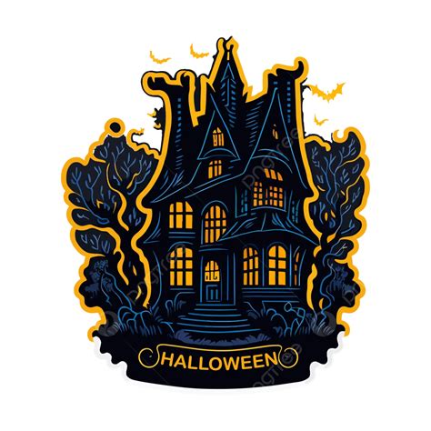 Halloween Witch Haunted House Vector Halloween Haunted House