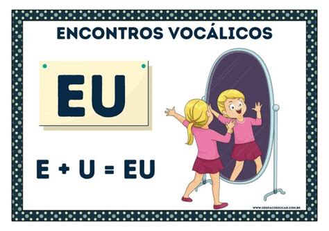 Alfabetização Cartazes dos encontros vocálicos Blog Espaço Educar