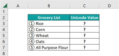 Excel UNICODE Function Formula Examples How To Use