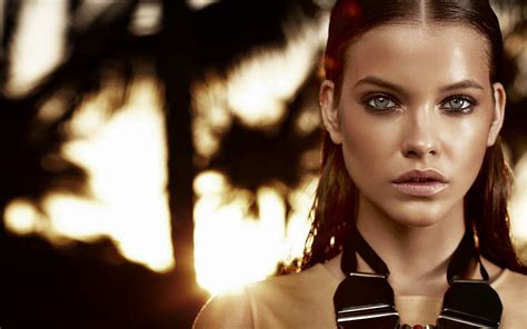 Brunette Women Model Barbara Palvin Face Blue Eyes