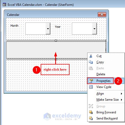 How To Create Calendar Using Vba In Excel With Easy Steps