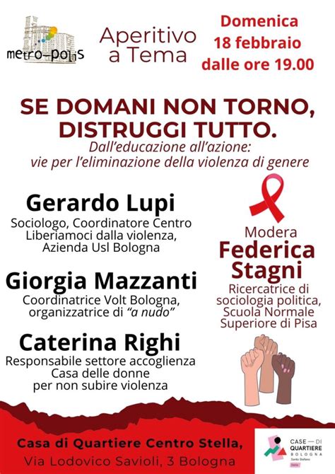 APERITIVO A TEMA SE DOMANI NON TORNO DISTRUGGI TUTTO DALL