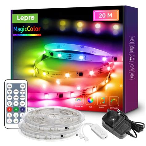 20M MagicColor LED Strip Lights Music Sync RGBIC Rainbow Colour