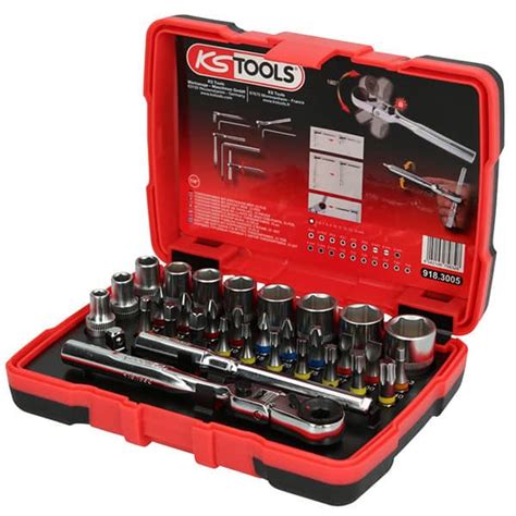 KS TOOLS Coffret Douilles Et Embouts TORSION Power 1 4 33 918 3005