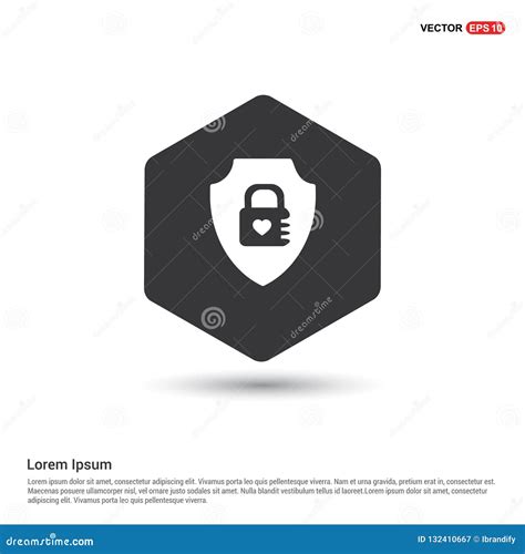 Icono De La Cerradura Del Escudo Del Vector Ilustración del Vector