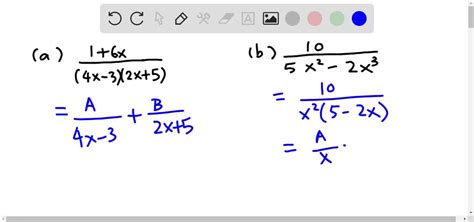 solved 1 6 write out the form of the partial fraction decomposition of the function as in