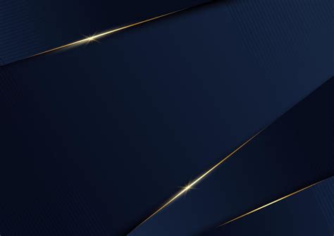 Plantilla abstracta fondo geométrico azul oscuro con línea dorada