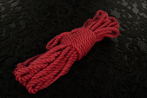 Crimson Red Twisted Cotton Rope Set For Bdsm Bondage Kink Etsy