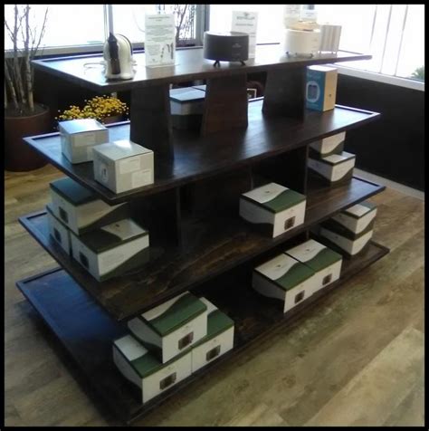 Rustic Wood Retail Store Product Display Fixtures Shelving Rustic