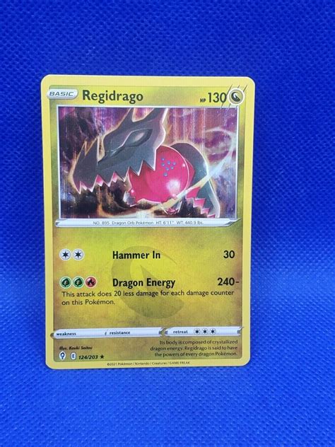 Pokemon TCG Regidrago 124 203 Holo Rare Evolving Skies NM Pack Fresh EBay
