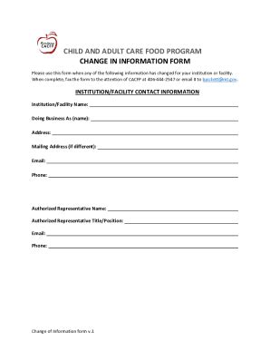 Fillable Online Dphhs Mt Change In Information Form Fax Email Print