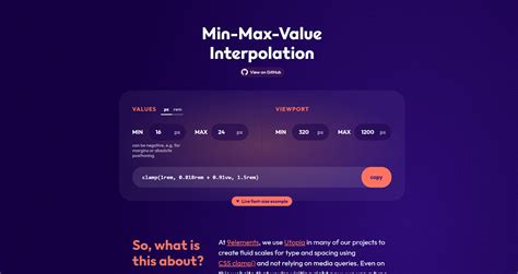 制作ツール紹介レスポンシブな数値設定が簡単にできるMin Max Value Interpolation Webデザインの入り口
