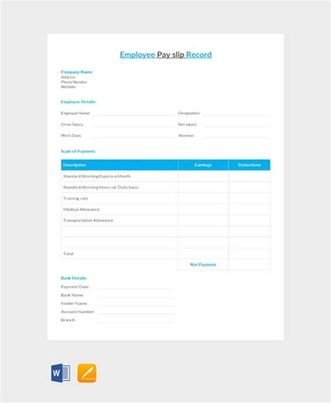 Sample Salary Slip Malaysia Top Salary Slip Format In Excel Word Pdf