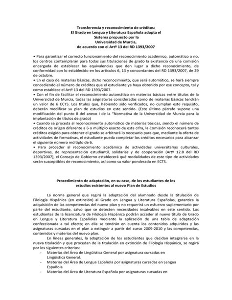 Transferencia y reconocimiento de créditos