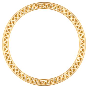 Golden Circle Frame Border Clipart Vector Border Clipart Frame