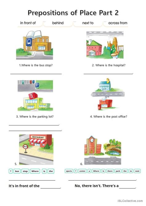 Prepositions Of Place English Esl Worksheets Pdf Doc
