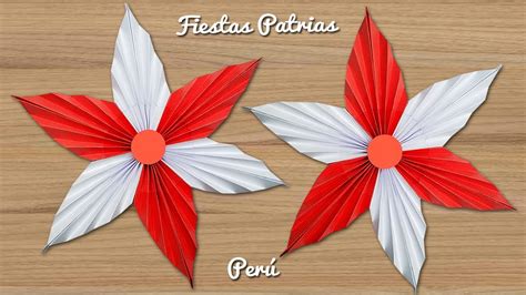 Flores tricolor decoraciones Fiestas Patrias de Perú Manualidades