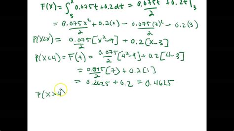 find the cumulative density function for a continuous random variable circuit example youtube