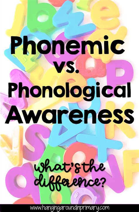The Words Phonemic Vs Phonological Awareness And What S The Difference