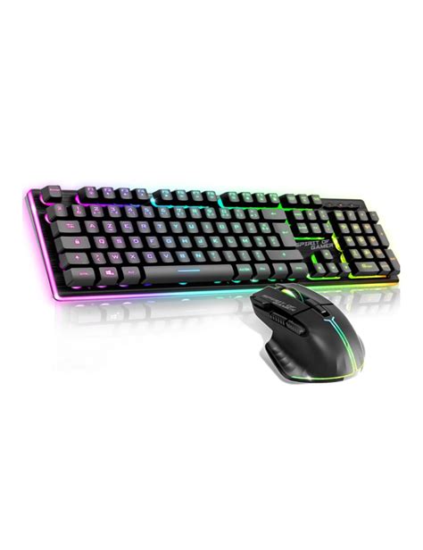 Pack Gaming SPIRIT OF GAMER Sans Fil Clavier Semi Mécanique Souris