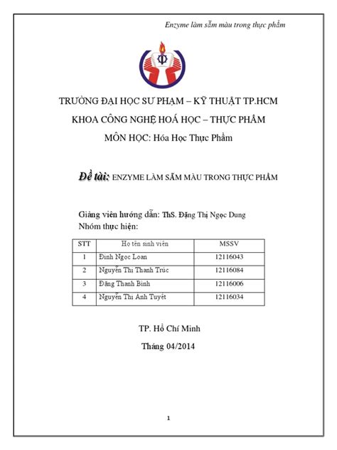 PDF Tổng Quan Về Enzyme Làm Sẫm Màu Thực Phẩm DOKUMEN TIPS