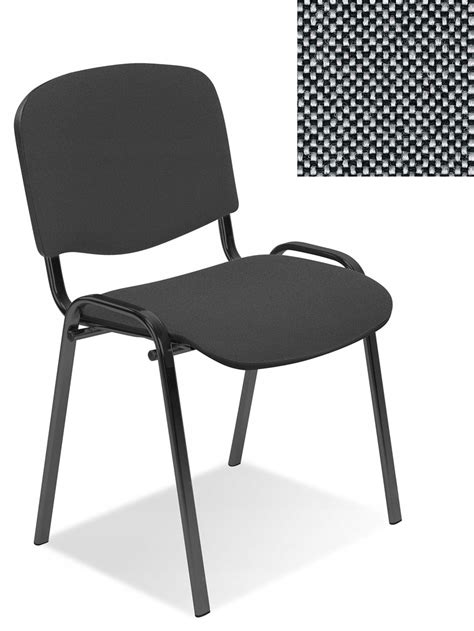 Krzesło konferencyjne biurowe ISO szaro czarne NS ISO BLACK C 73