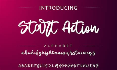 Trazo de pincel alfabeto manuscrito vector diseño de fuente sans serif