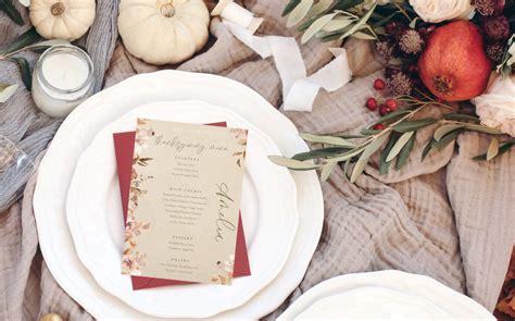 Classic Elegant Thanksgiving Menu With Printable Menu Frolic Fare