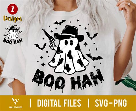 Boo Haw SVG Western Ghost Svg Cowboy Ghost Svg Wild West Etsy