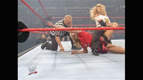 Stacy Keibler Vs Trish Stratus For The Women S Championship 10 11 04