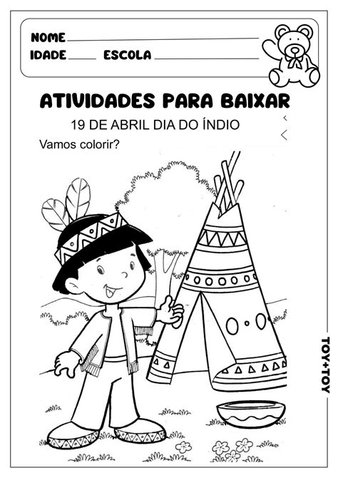 Atividades Dia do Índio TOY TOY