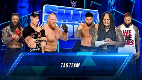John Cena Brock Lesnar Roman Reigns Vs Solo Sikoa Jey Uso Jimmy