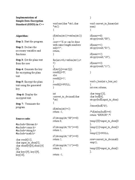 implementation of simple data encryption standard pdf cryptography key cryptography