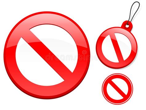 Prohibition Sign Icons Collection Set Of Vector Illustration On White