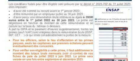 Prime Exceptionnelle Du Pouvoir D Achat Tres Peu D Officiers Concern S