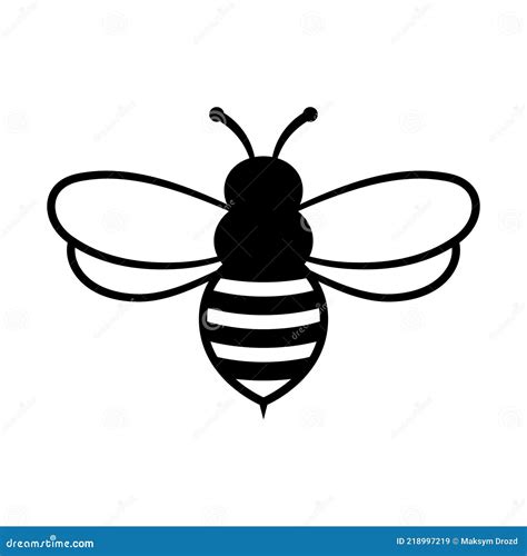 Icône Abeille Miel Abeille Sur Fond Blanc Illustration de Vecteur