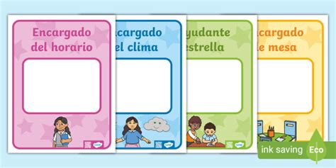 Paquete De Carteles Encargados De Comisiones De Aula